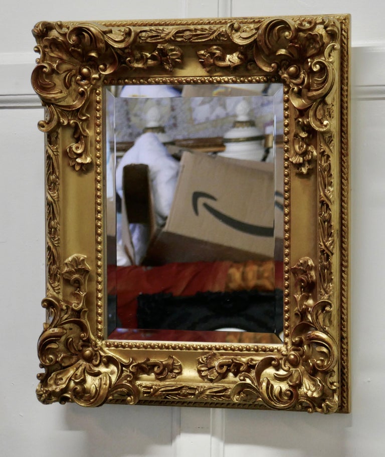 Lovely Square Gilt Rococo Wall Mirror at 1stDibs