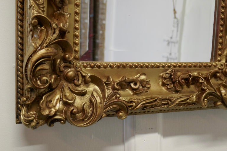Lovely Square Gilt Rococo Wall Mirror at 1stDibs