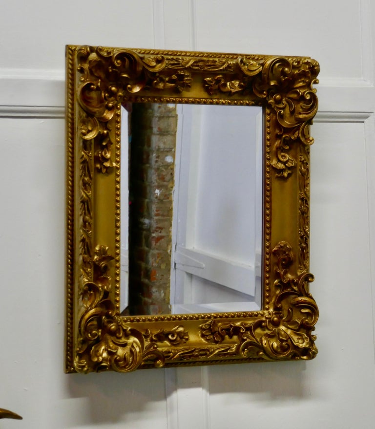 Lovely Square Gilt Rococo Wall Mirror at 1stDibs