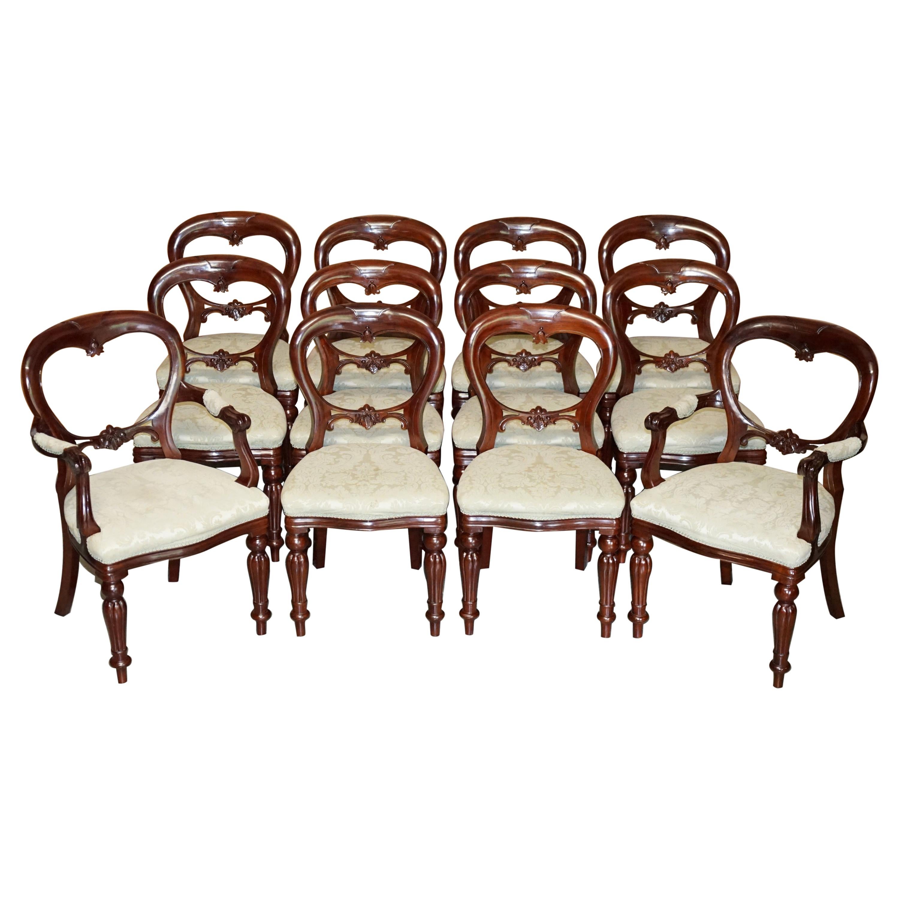 Antque Suite of circa 1860 Victorian Balloon Medallion Back Dining ...