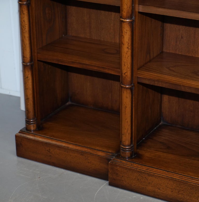 Lovely Theodore Alexander Breakfront Library Dwarf Open Bookcase at 1stDibs