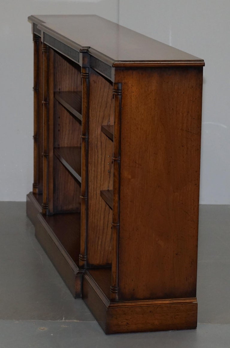 Lovely Theodore Alexander Breakfront Library Dwarf Open Bookcase at 1stDibs