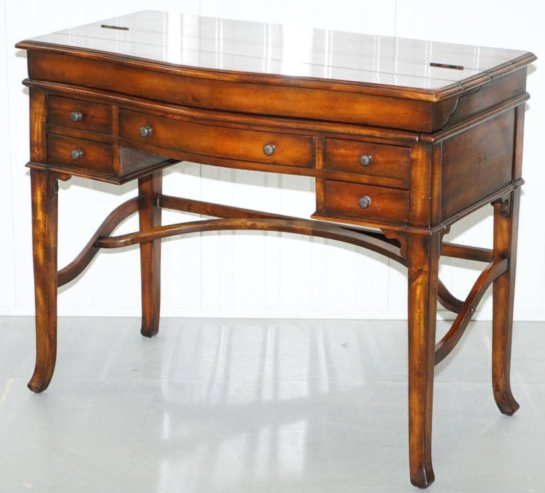 Lovely Theodore Alexander Campaign Fold Out Desk Writing Table and ...