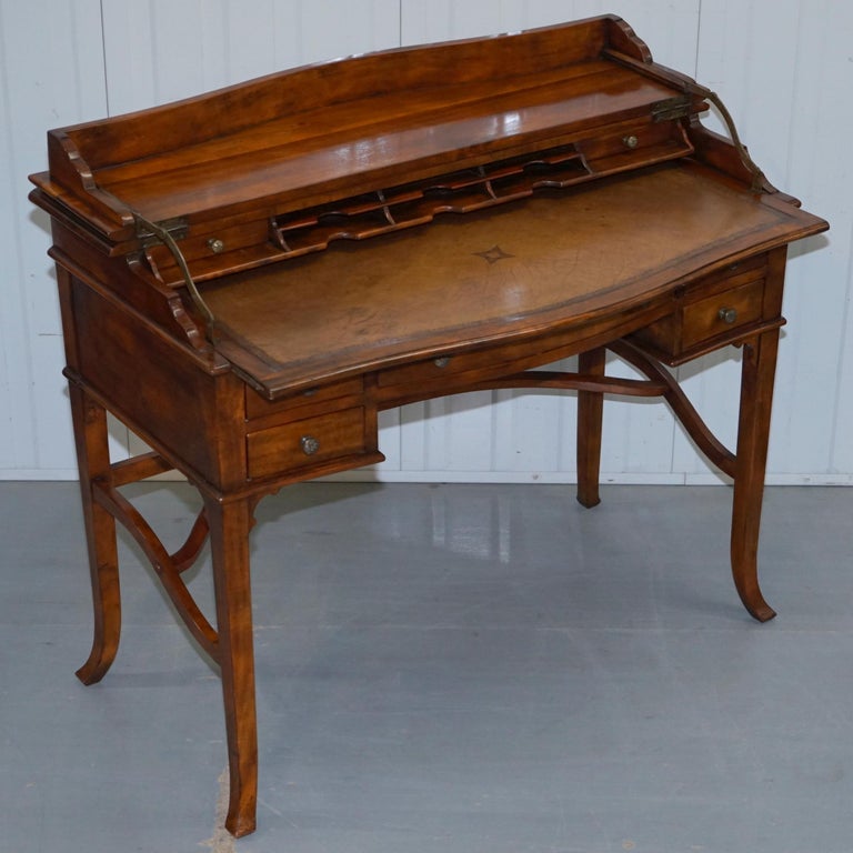 Lovely Theodore Alexander Campaign Fold Out Desk Writing Table Leather ...