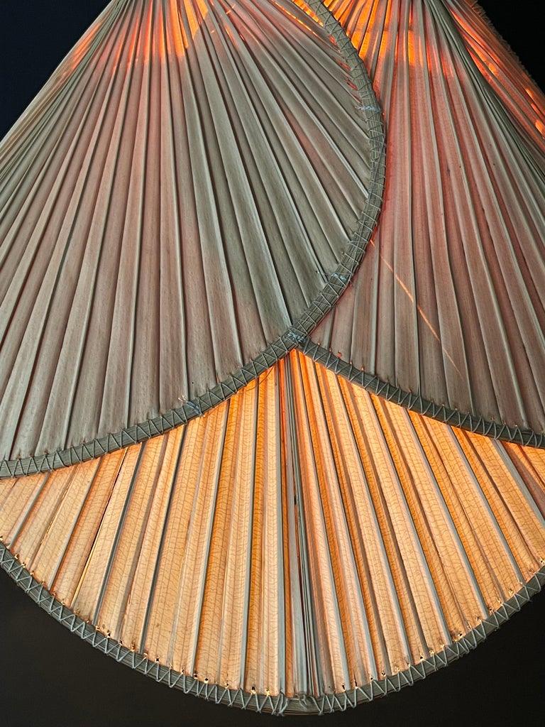 Lovely Ingo Maurer Style Uchiwa Pendant, Germany, 1970s For Sale at 1stDibs