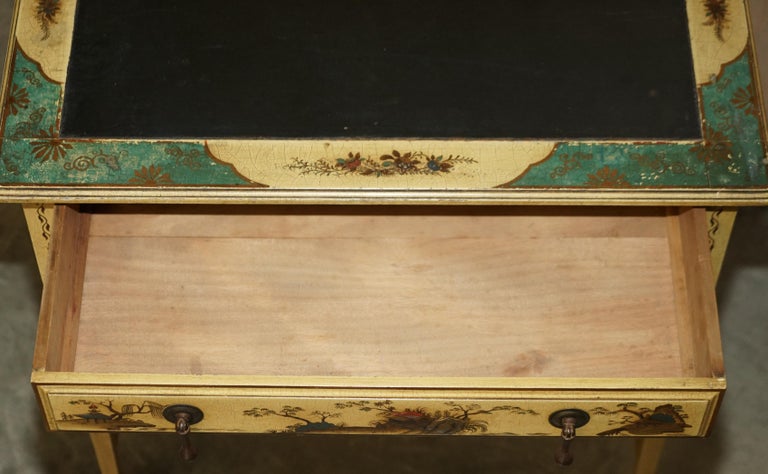 Lovely Vintage Chinese Chinoiserie Writing Table with Original Stool ...