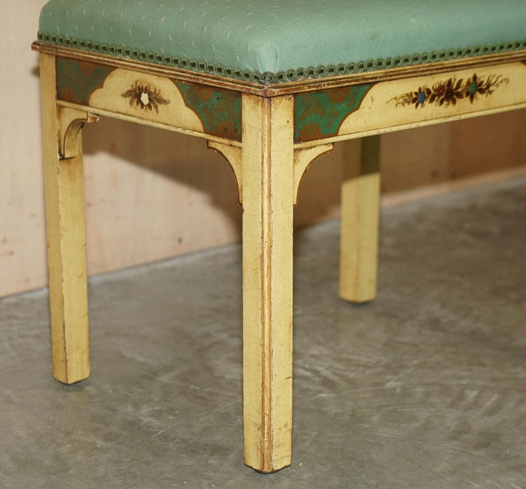 Lovely Vintage Chinese Chinoiserie Writing Table with Original Stool ...
