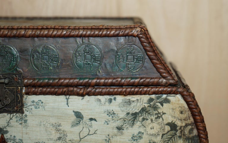Lovely Vintage Chinese Wine Side Table Cabinet with Bottle and Glass ...