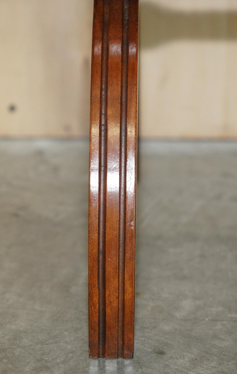 Lovely Vintage Green Leather and Hardwood Bevan Funnell Coffee Table ...