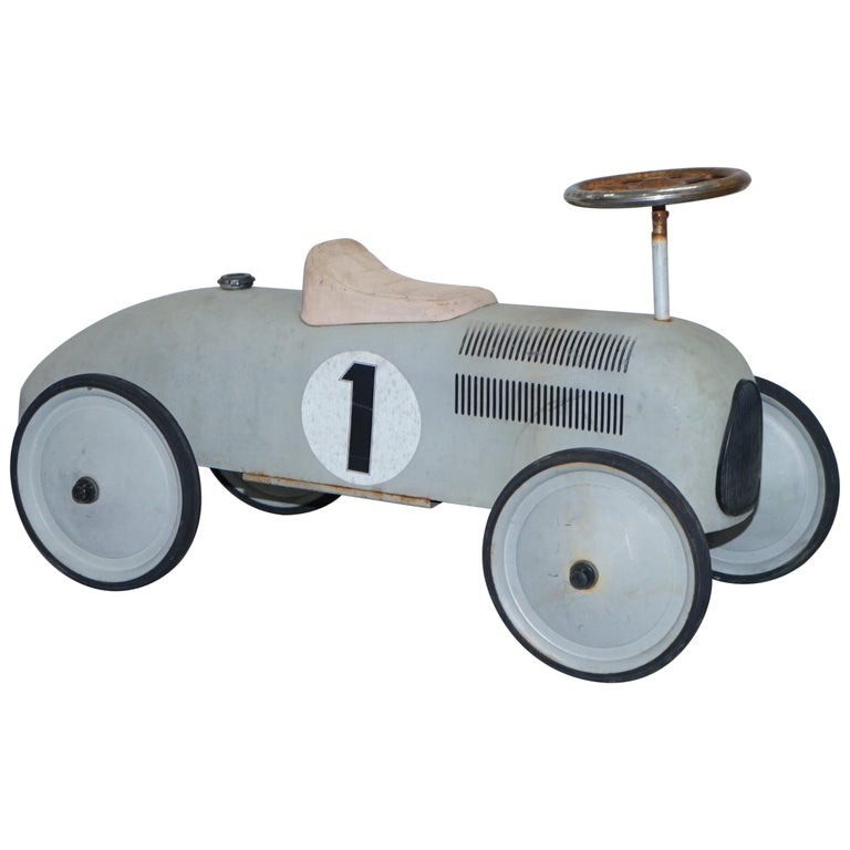 Lovely Vintage Style Childrens French Push on Metal Racing Car Lovely ...