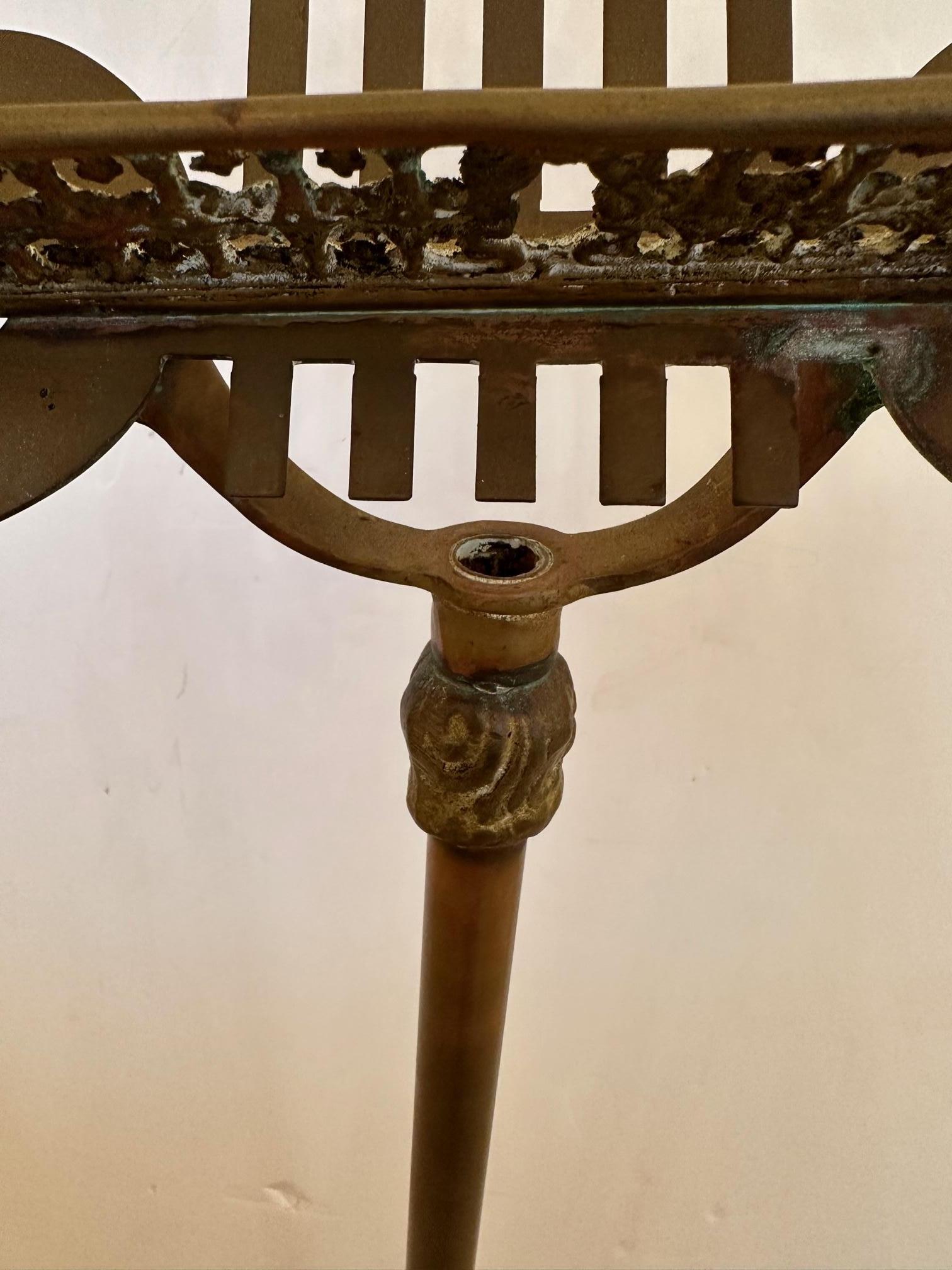 Lovely Vintage Weathered Cast Brass Music Stand For Sale at 1stDibs ...