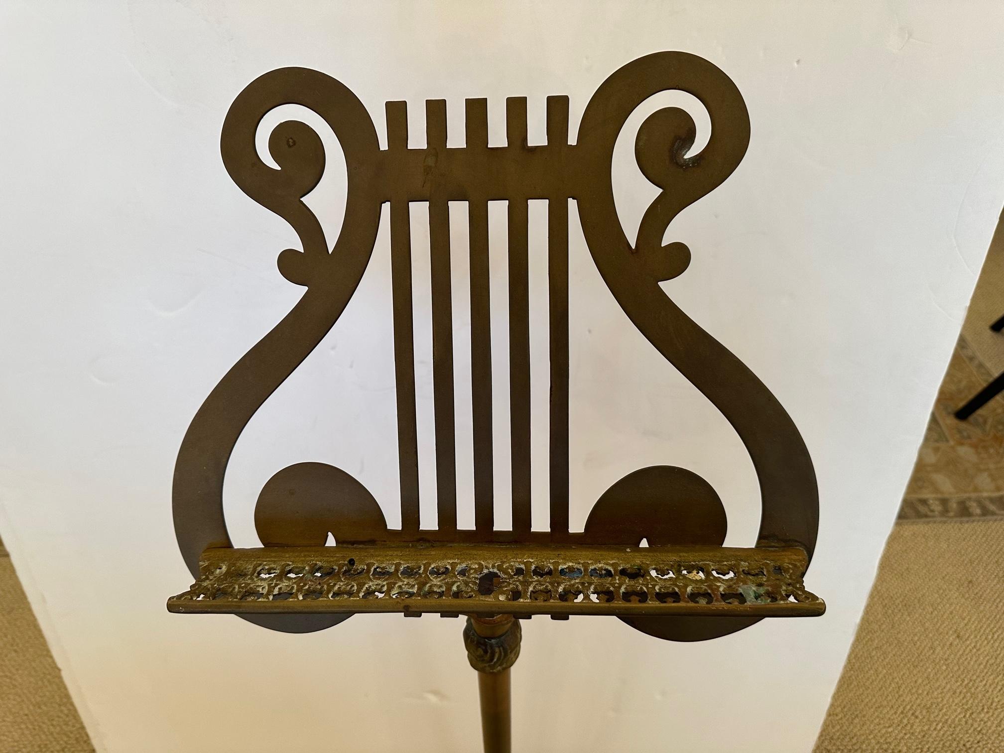 Lovely Vintage Weathered Cast Brass Music Stand For Sale at 1stDibs ...