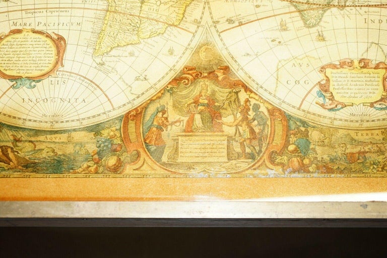 Lovely Vintage World Map Coffee Table in the Military Campaign Style ...