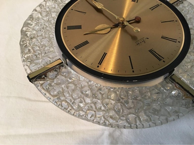 Lovely Wall Clock 1960s with Bubble Glass Surrounding in W.Germany ...