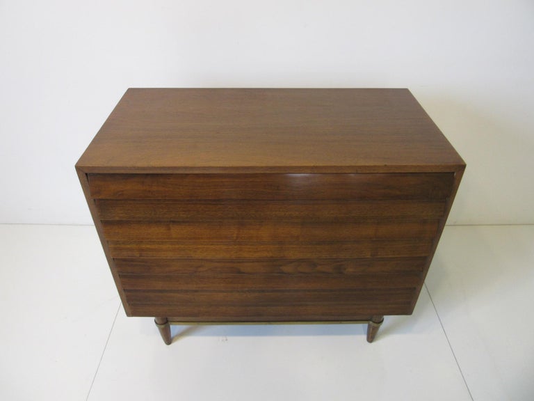 Lovered Walnut Small Dresser / Chest by American of Martinsville at 1stDibs
