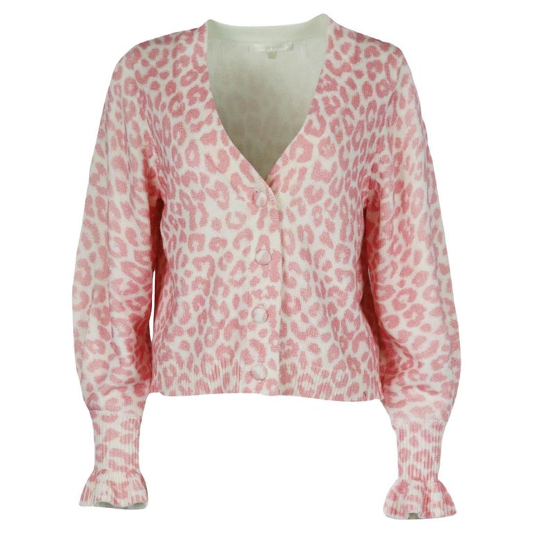 Loveshackfancy Leopard Print Cotton And Wool Blend Cardigan Small For ...