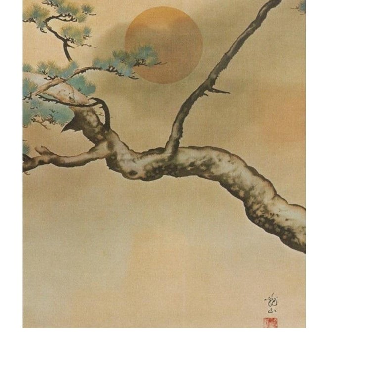 Lovley Nihonga Scene Meiji Period Scroll Apan Artist Kanzan Shimomura ...