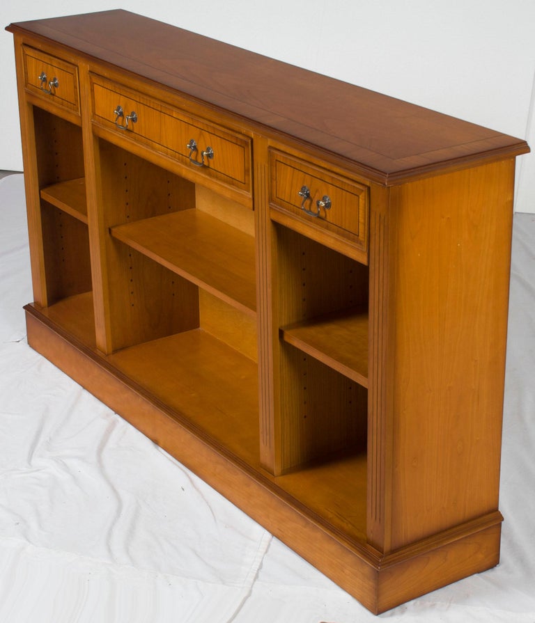 Low Adjustable Library Bookcase Bookshelf with Drawers For Sale at ...