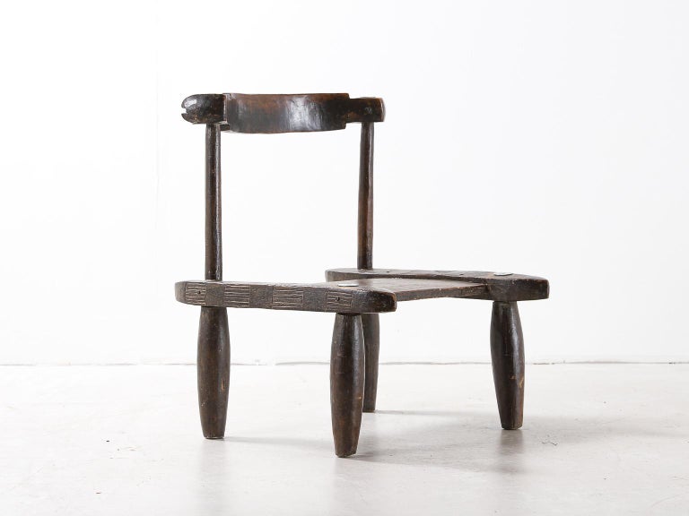 Low African Senufo Chair For Sale at 1stDibs