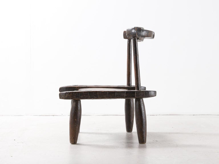 Low African Senufo Chair For Sale at 1stDibs