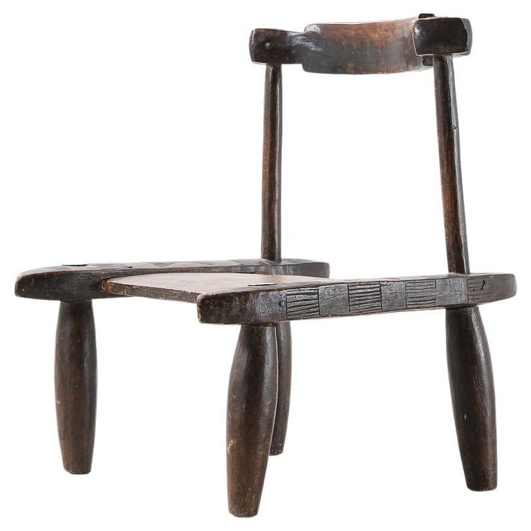 Low African Senufo Chair For Sale at 1stDibs
