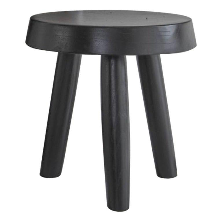 Low Black Stained Milk Stools at 1stDibs