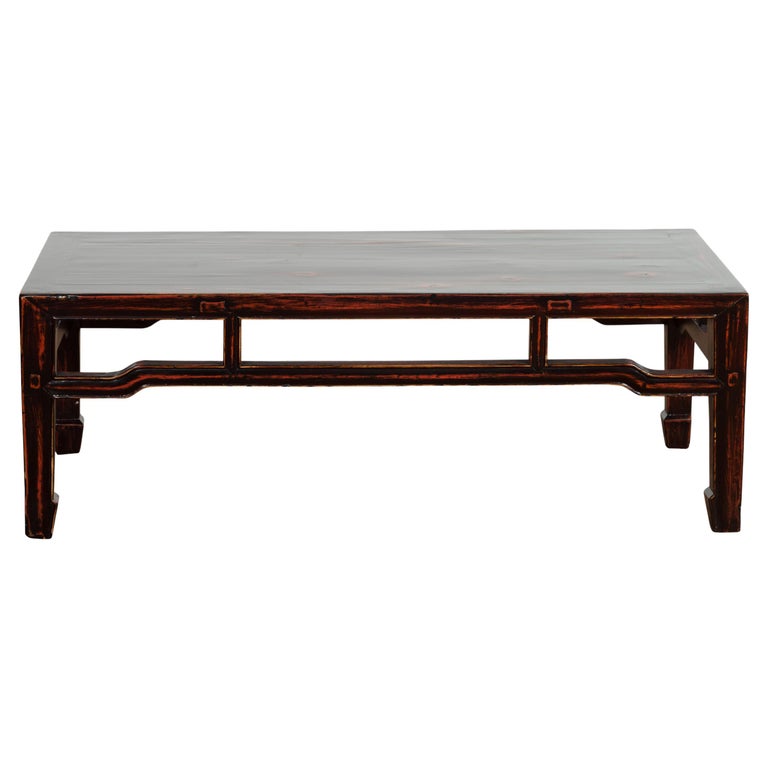Low Qing Dynasty Table with Reddish Brown Custom Lacquer For Sale at ...