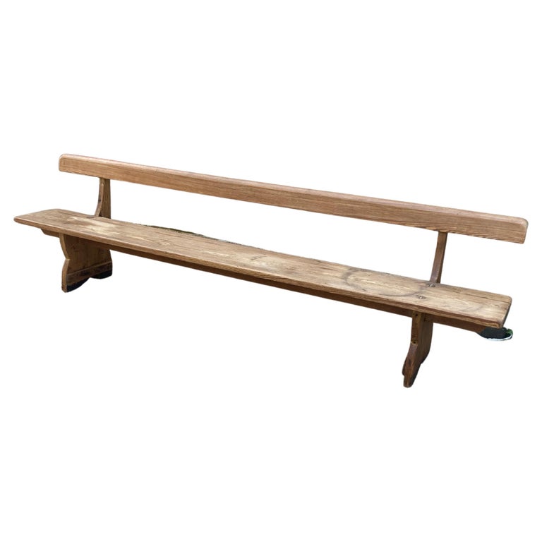 Low French Bench with Back For Sale at 1stDibs