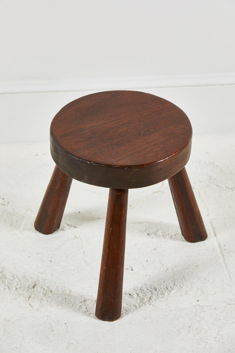 Low French Round Stool at 1stDibs
