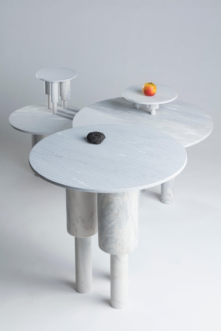 Low Game of Stone Marble Center Piece by Josefina Munoz For Sale at 1stDibs
