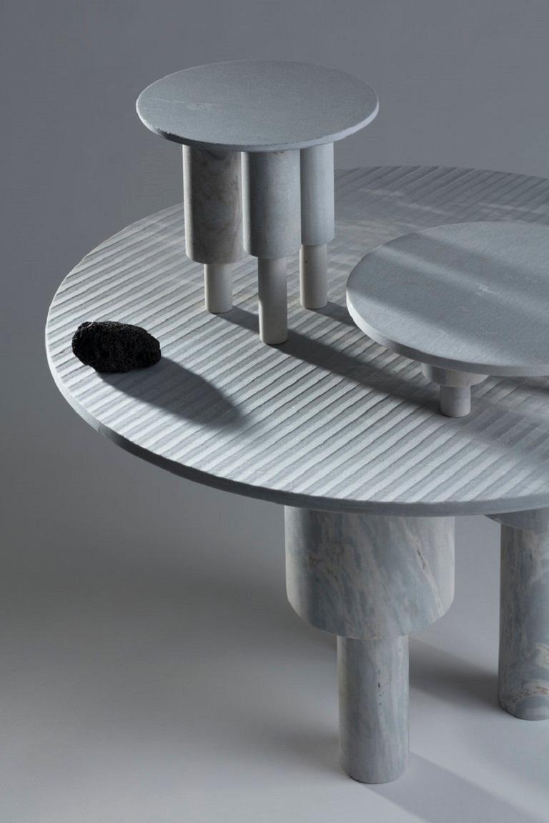Low Game of Stone Marble Center Piece by Josefina Munoz For Sale at 1stDibs