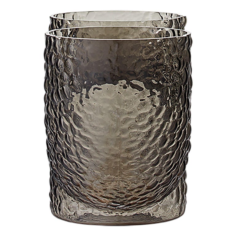 Low Glass Contemporary Vase For Sale at 1stDibs