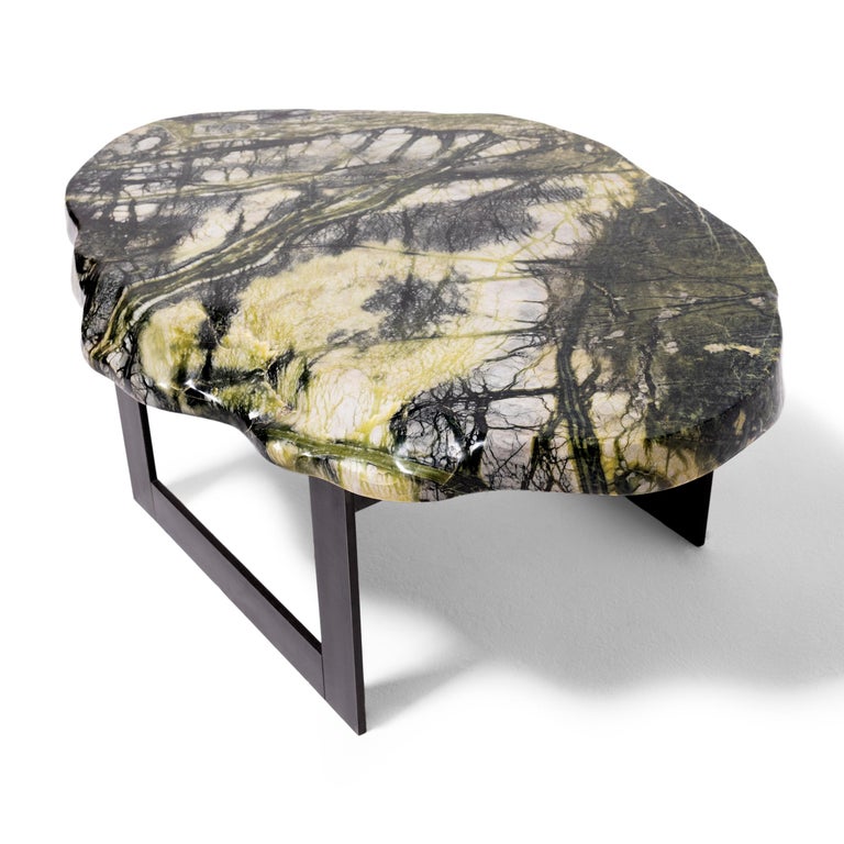 Low Greenery Meditation Stone Table For Sale at 1stDibs
