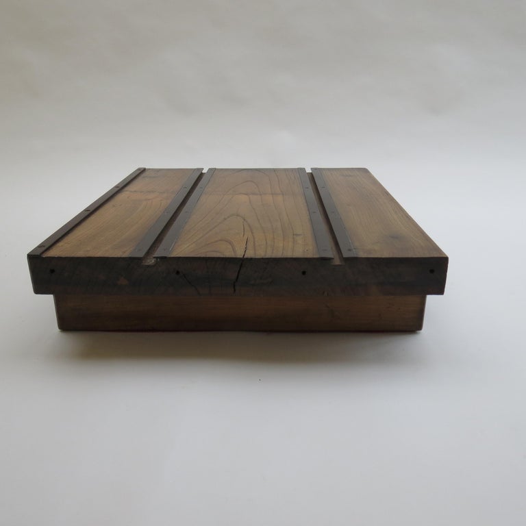 Low Japanese Elm and Metal Table Zen Table at 1stDibs