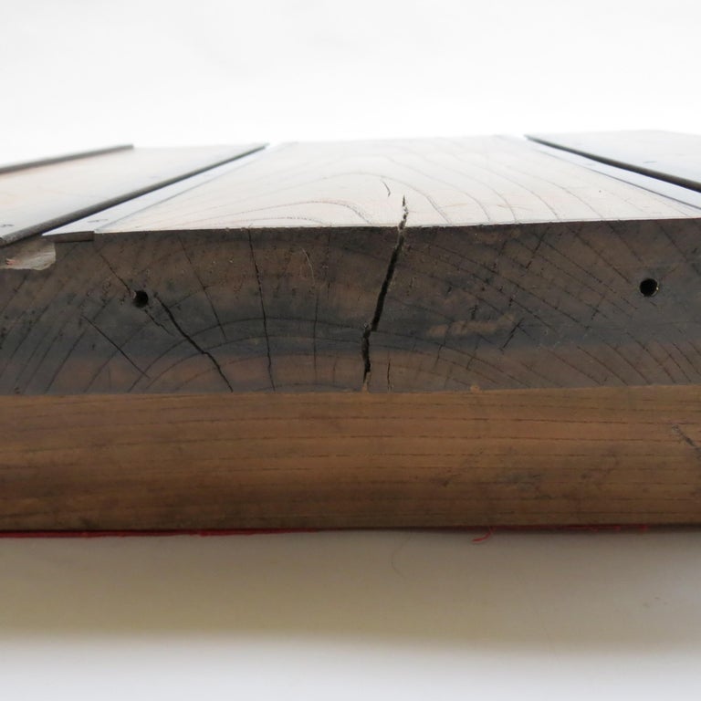 Low Japanese Elm and Metal Table Zen Table at 1stDibs