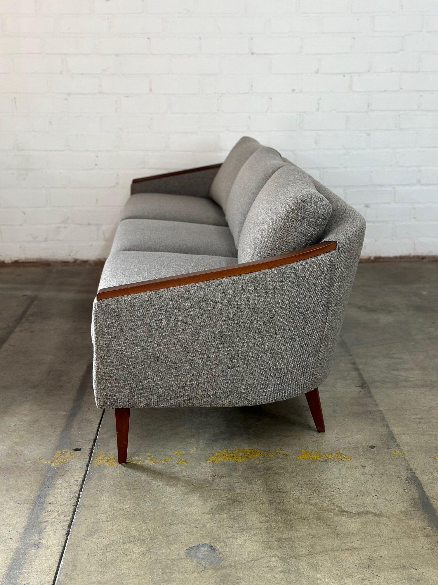 Low Profile Midcentury Sofa in Grey For Sale at 1stDibs