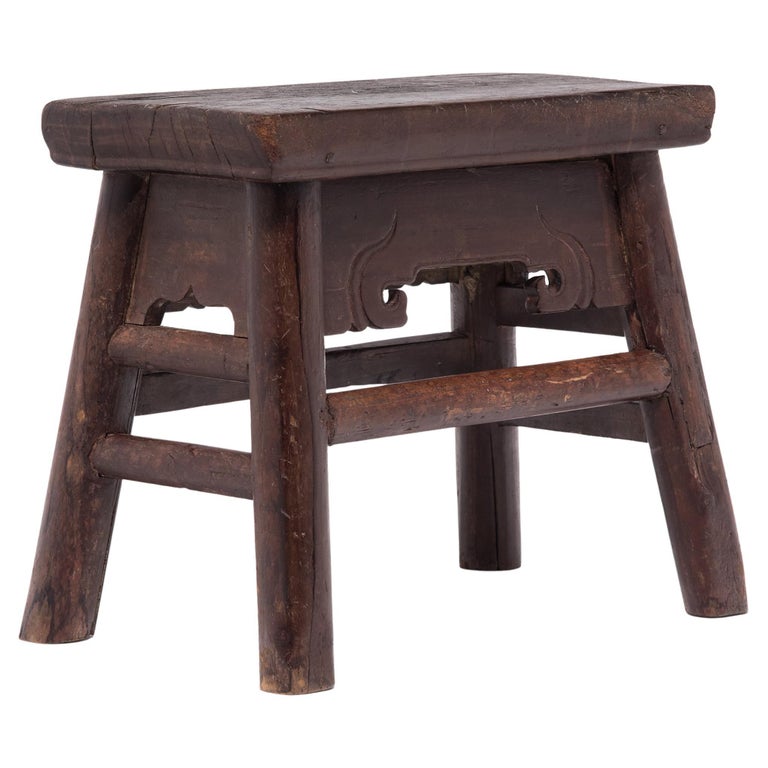 Low Provincial Chinese Stool, c. 1850 at 1stDibs