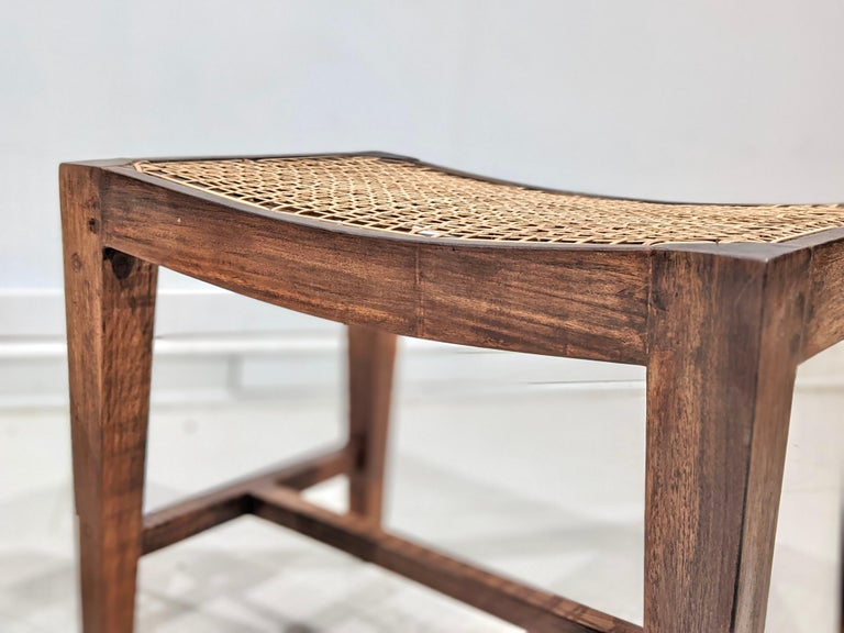 Low Rectangular Stool by Pierre Jeanneret For Sale at 1stDibs