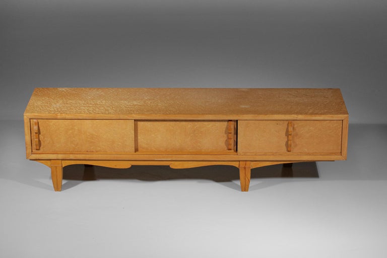 Low Sideboard in Burr Wood from the 70s For Sale at 1stDibs | 70s sideboard