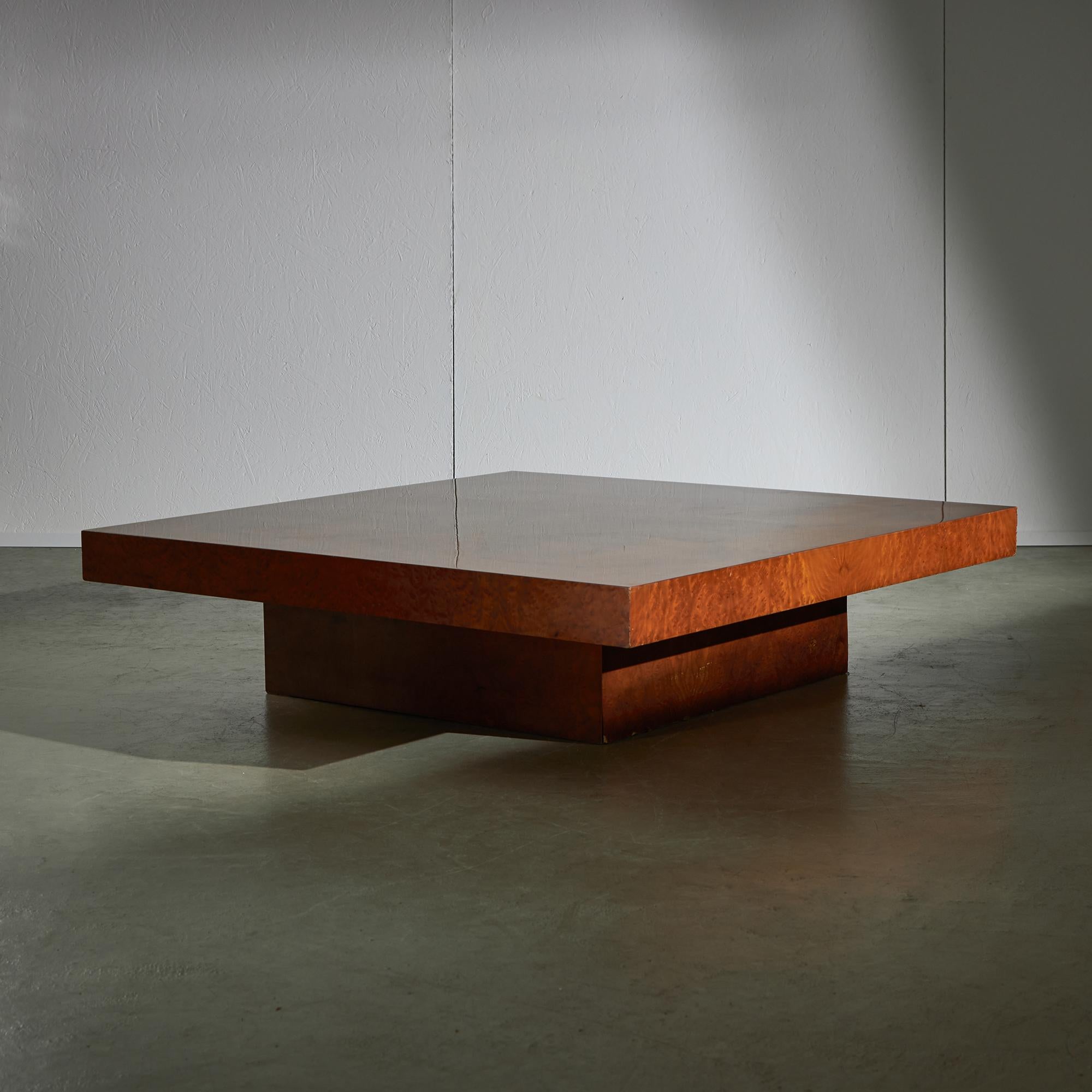 Low Square Coffee Table with Hexagon Patterns For Sale at 1stDibs