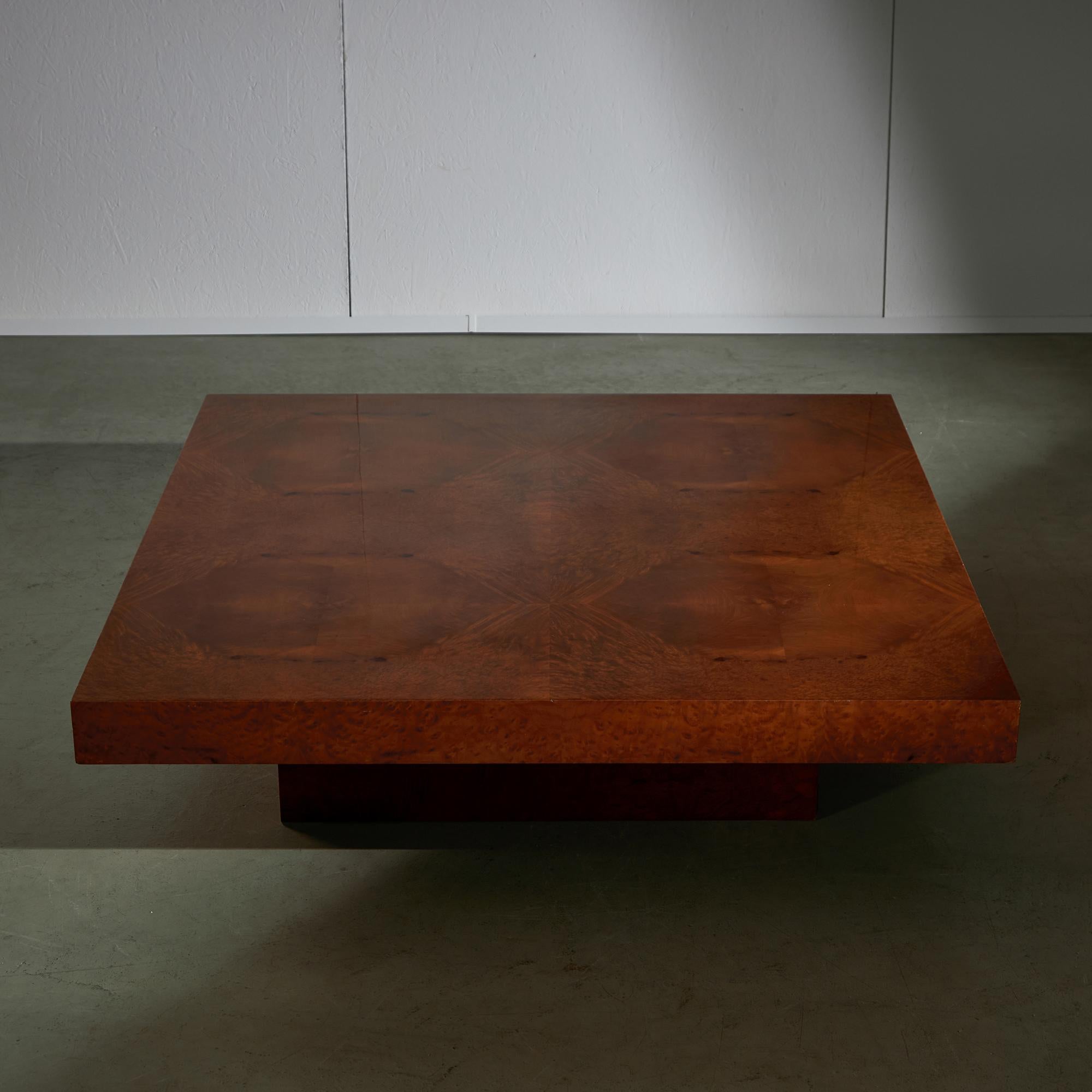 Low Square Coffee Table with Hexagon Patterns For Sale at 1stDibs