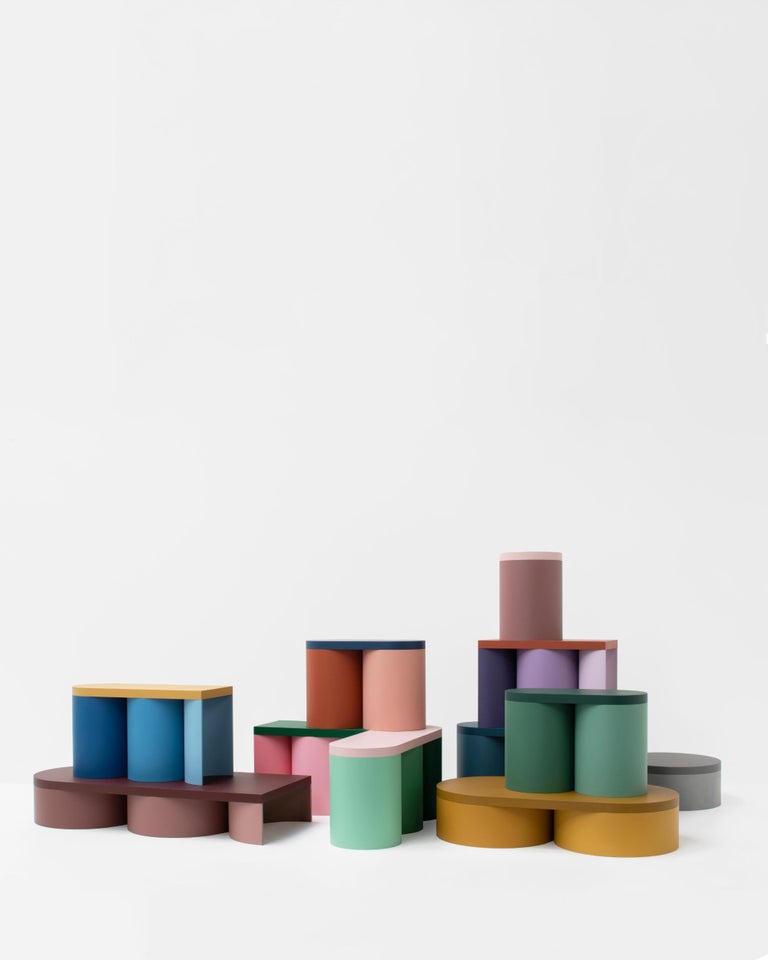 Low Table Colorful Design Contemporary Table Rounded Shapes Form ...