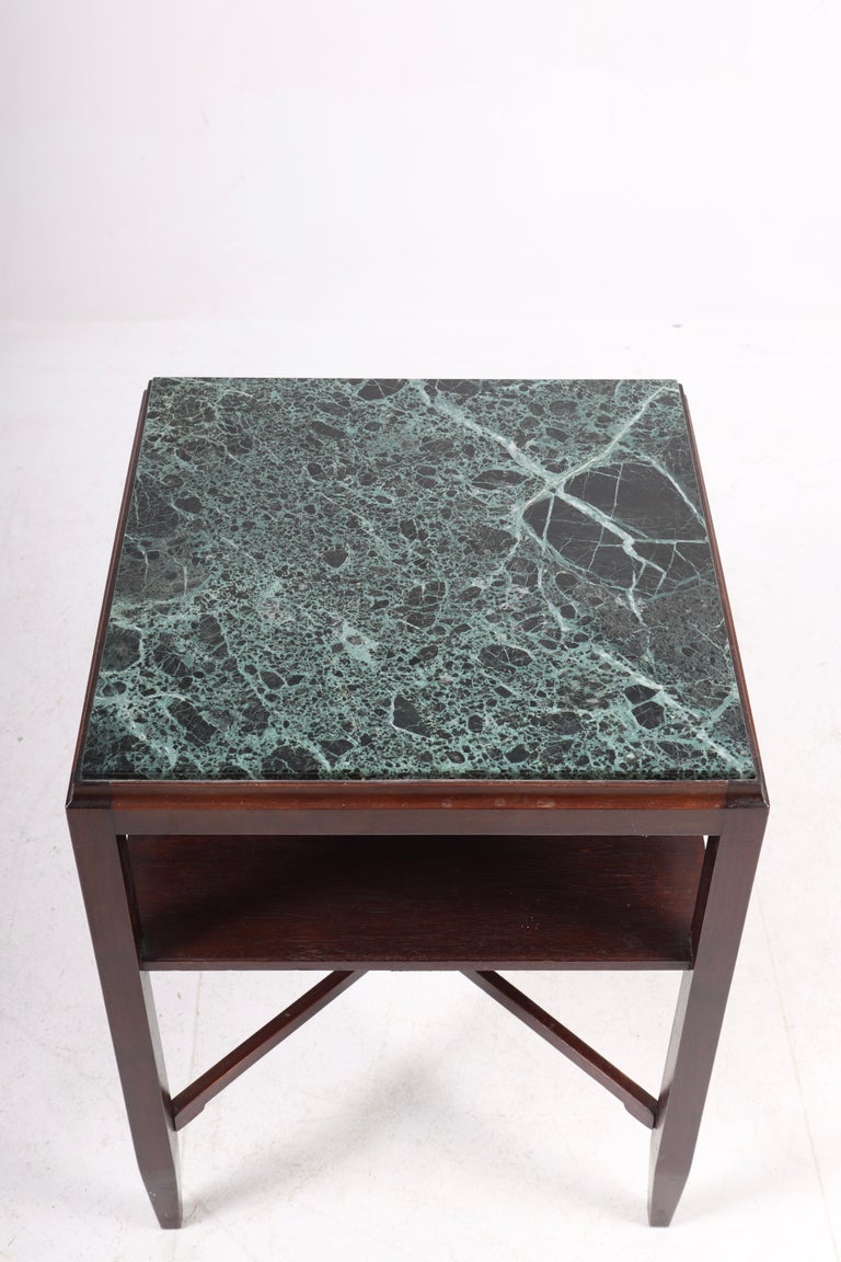 Low Table in Mahogany and Marble, Made in Denmark, 1930s For Sale at ...