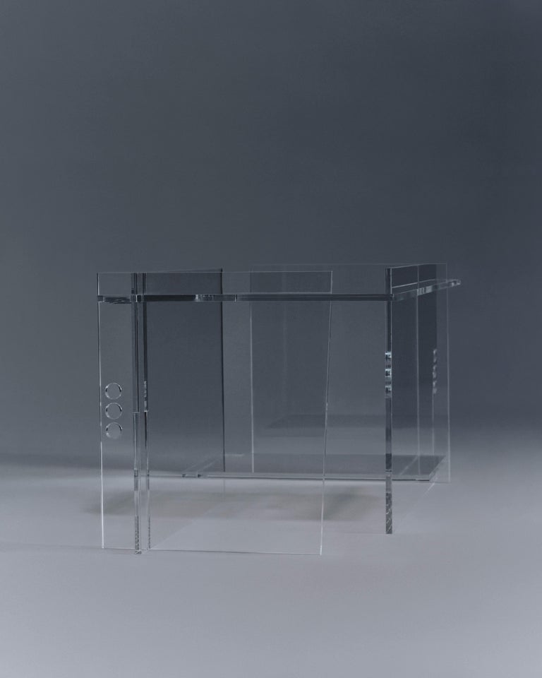 Low Table Stand Tall, Acrylic Glass For Sale at 1stDibs