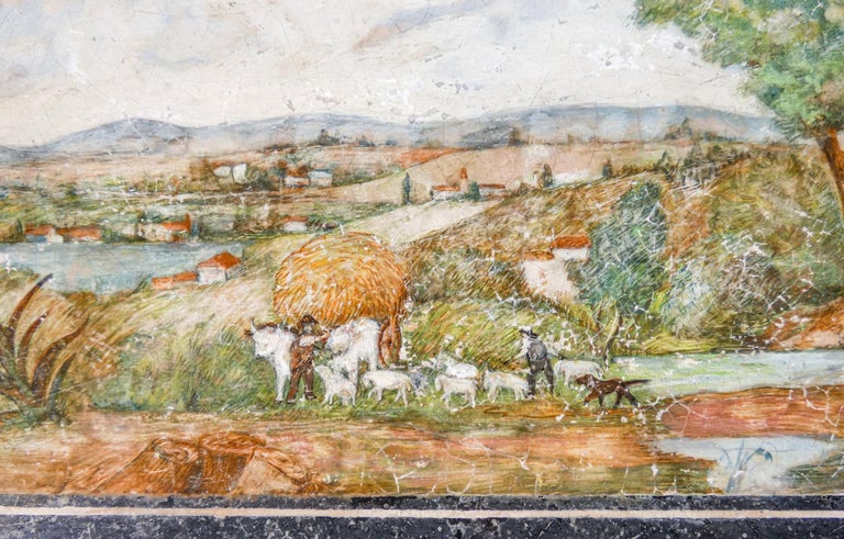 Low Table with Top in Marble and Painted Scagliola, Italy, 19th Century ...