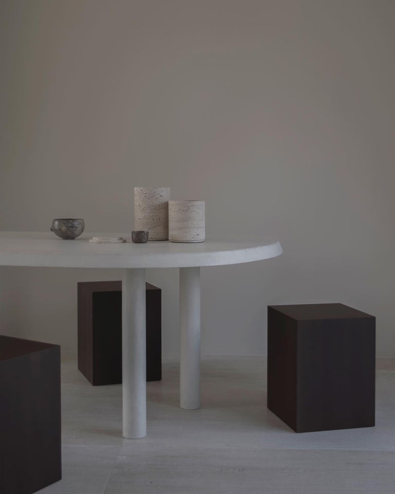 Low Travertino Silver Vases For Sale at 1stDibs