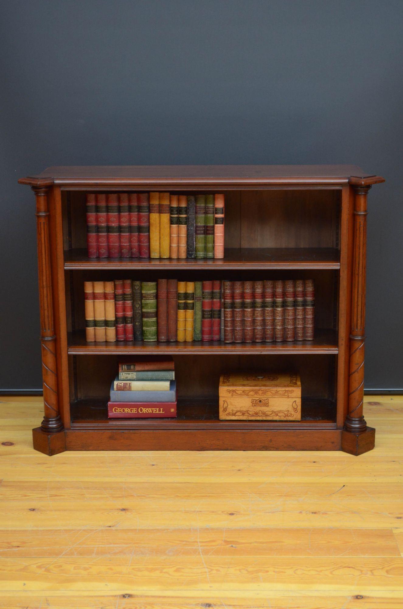 Low Victorian Mahogany Open Bookcase at 1stDibs | low mahogany bookcase
