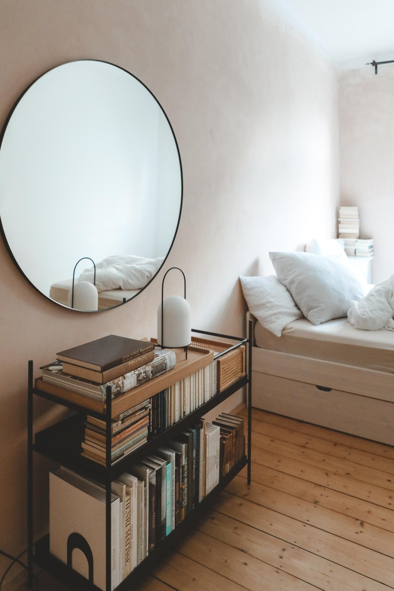 Low Walnut and Black Tray Shelf i by Hanne Willmann For Sale at 1stDibs