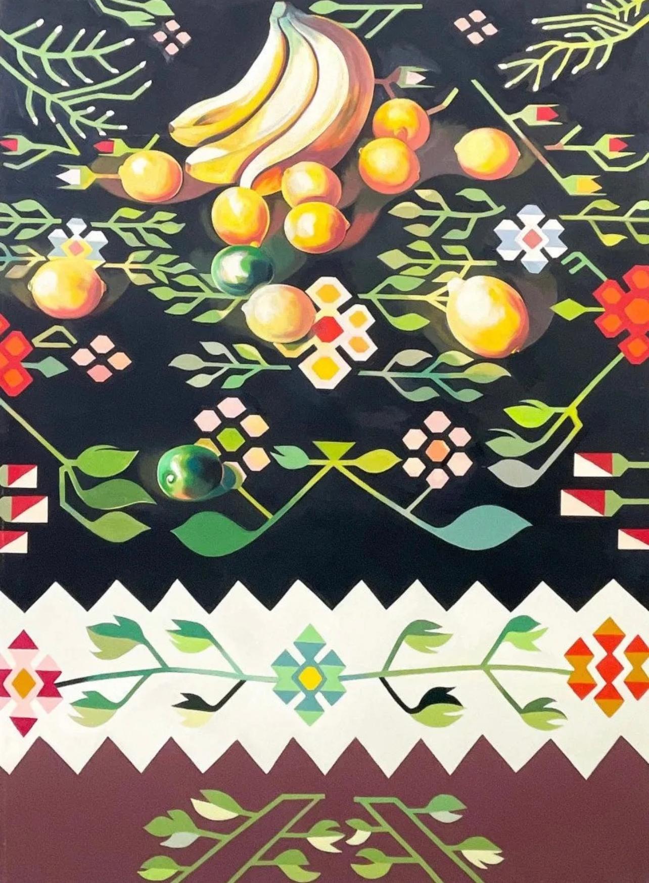 Vintage Fruit Rug - 4 For Sale on 1stDibs