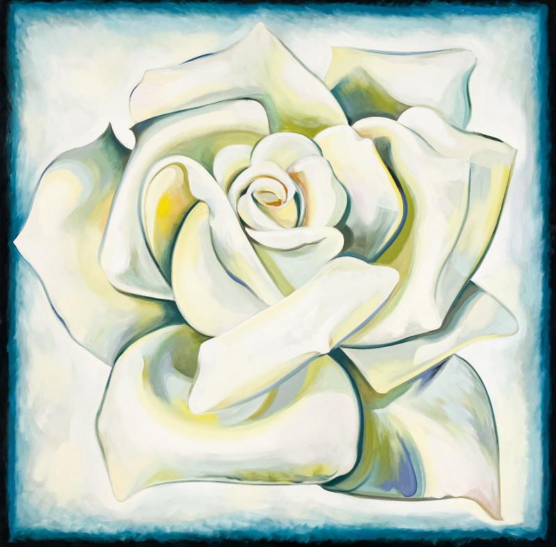 Lowell Nesbitt - White Rose, Monumental Flower Painting by Nesbitt For ...